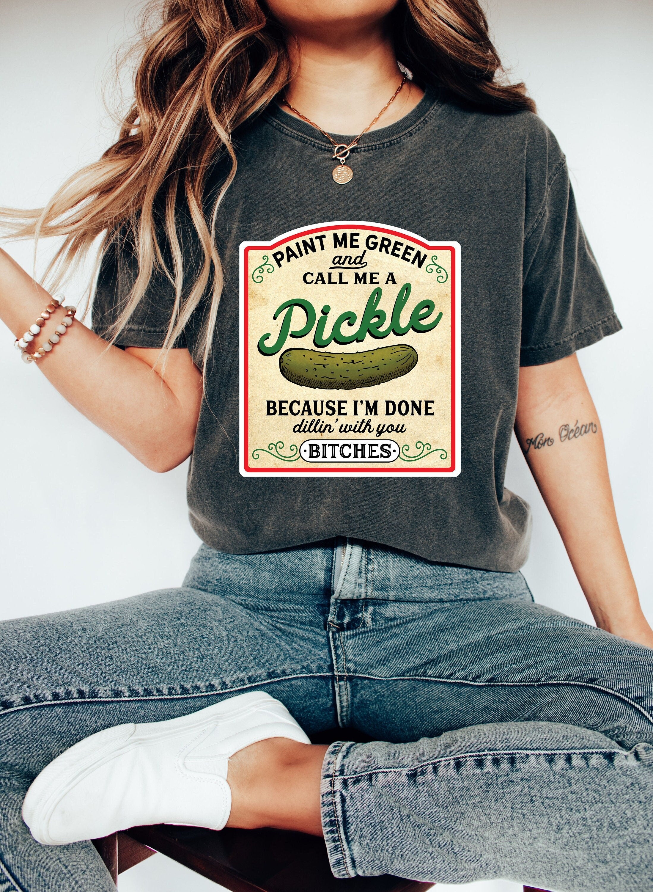 Comfort Colors Pickle Shirt,Paint Me Green,Call me Pickle,gardening cr ...